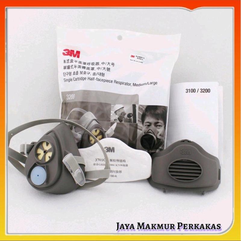 Masker 3M 3200 Masker gas Respirator Set filter mask - Shop | Tokopedia