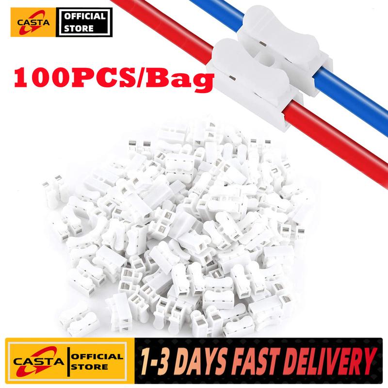CASTA 50/100pcs CH2 Quick Splice Lock Wire Connectors 2Pins Electrical ...