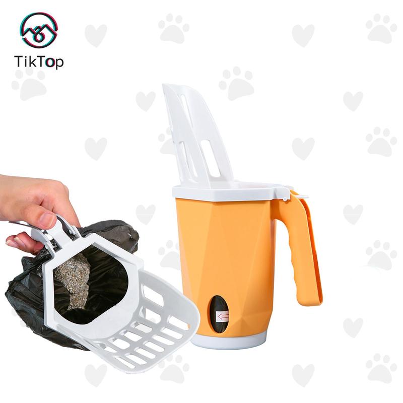 Tiktop Cat Litter Scoop Integrated With Garbage Bag Storage Ultimate ...