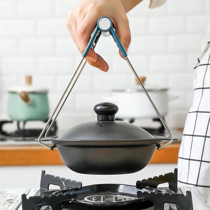 Foldable Steamer Lifter Pot Plate Gripper Dish Bowl Clamp Anti-Scalding ...