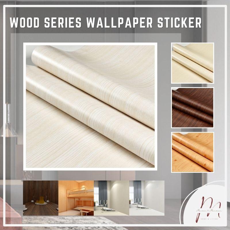 Wood Series Waterproof Wallpaper Sticker Wall Sticker Wardrobe - TikTok ...