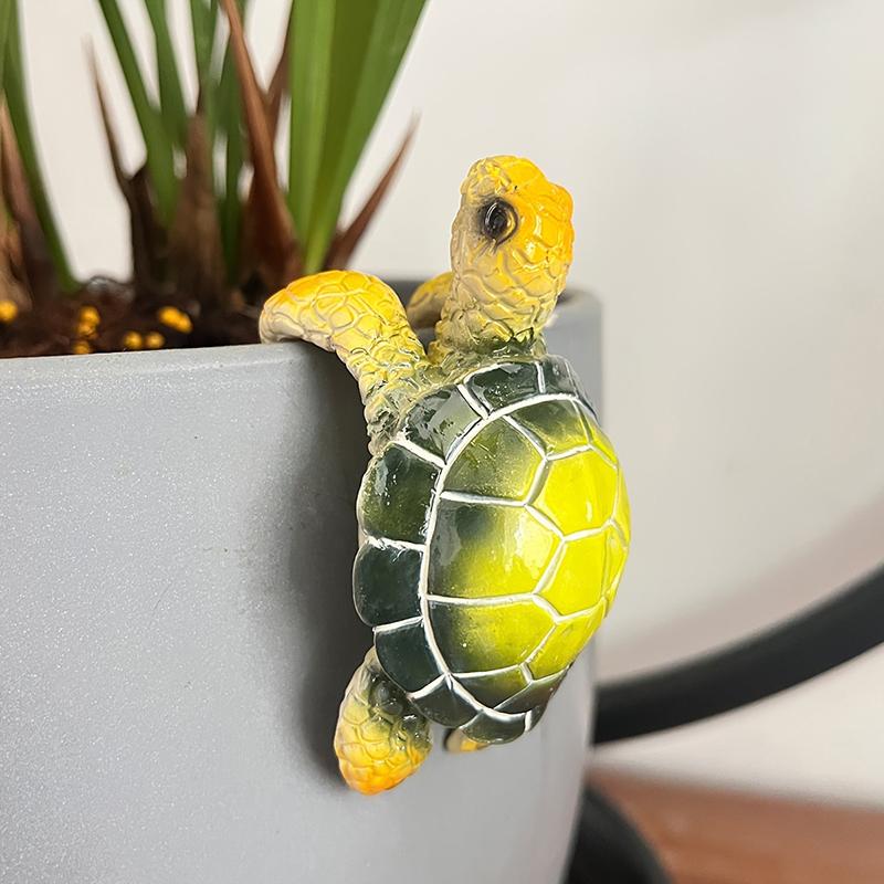 Sea Turtle Figure Plant Pot Hanger,Resin Hanging Turtle Statue - TikTok ...