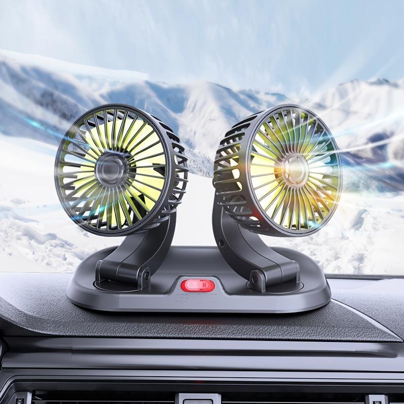 Car Strong Dual Fan Air Conditioning Double Booster Cooler 360 ...