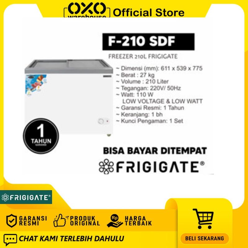 Chest Freezer FRIGIGATE Type F 210 SDF 200 Liter Pembeku Frozen - Shop ...
