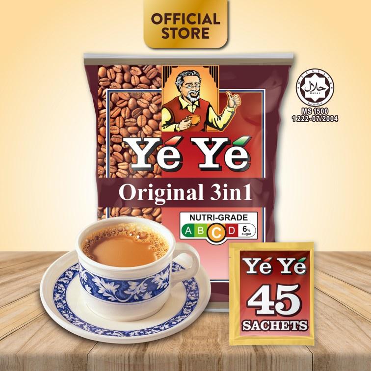 YEYE Regular Instant 3in1 Coffee, 45 sachets (Expiry: Dec 2026 ...
