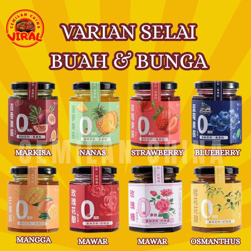 [HALAL] selai buah/selai/buah/bunga/buah dan bunga/sarapan/roti/jam ...