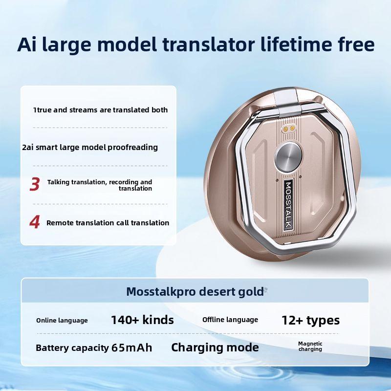 Gold 2025 New Hot-Selling MOSSTALK Smart Translator 143+ Multi-Language ...