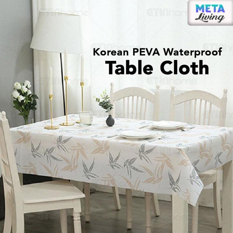 Alas Meja PEVA Table Cloth Waterproof Oil-Proof Dining Picni - TikTok ...