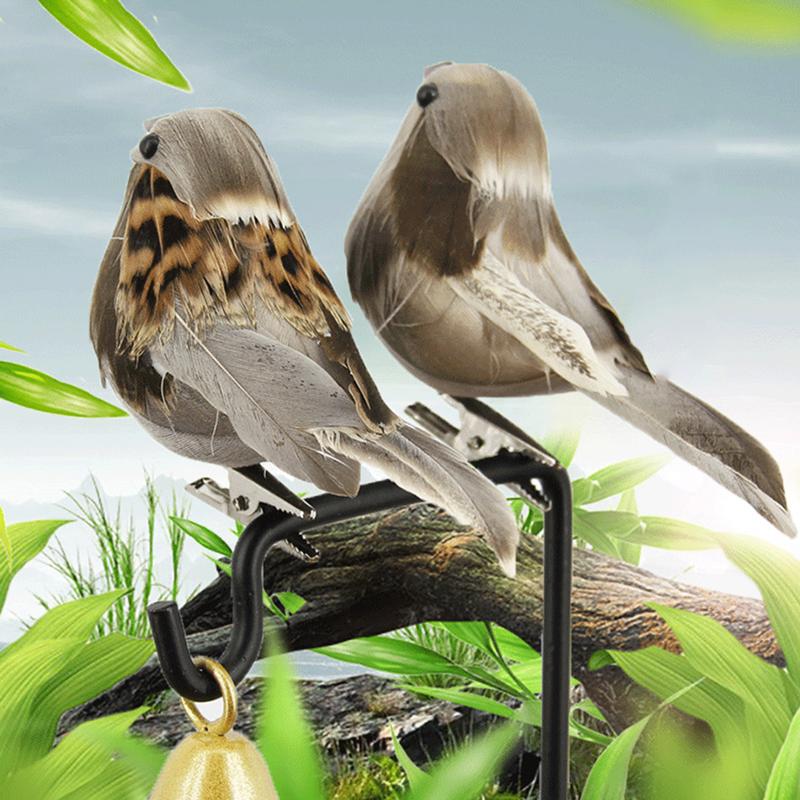 Burung pipit palsu, Buatan Tangan, Realistik, Berbulu, Klip Logam ...