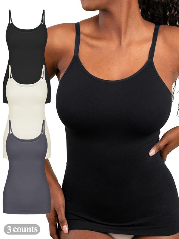 Women Tummy Control Shapewear Tank Top, Scoop Neck Seamless Compression ...