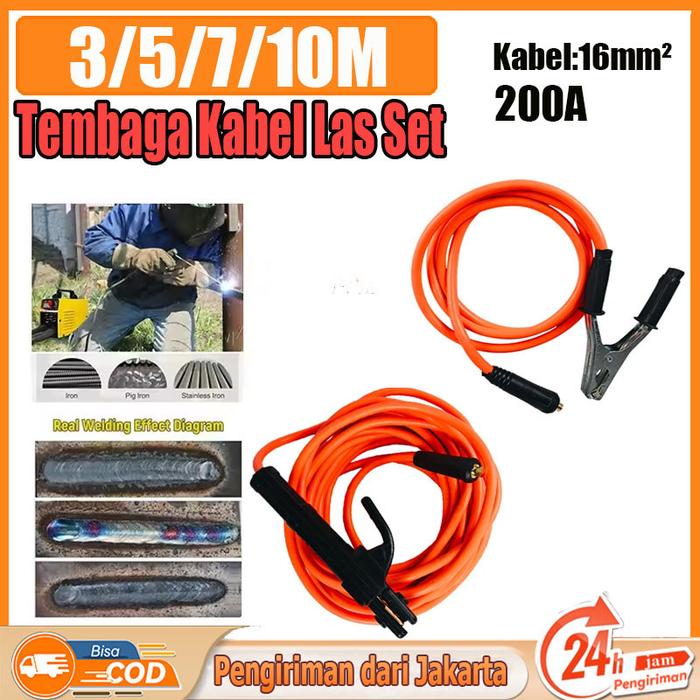 Jual [COD]16mm² Tembaga Kabel Las Set Tang Massa + Kabel 3M Tang Las ...