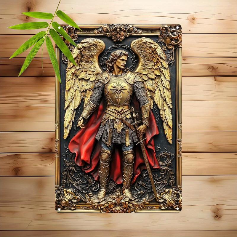 Vintage Aluminum Metal Tin Sign, Angel Warrior Wall Art Decor, - TikTok ...