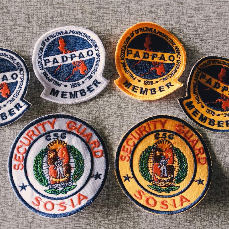 Patches for security guard sosia and padpao with yellow and white ...
