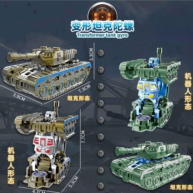 Gyro Robot Tangki Transforming, Mainan Fidget Mekanikal, Bentuk ...