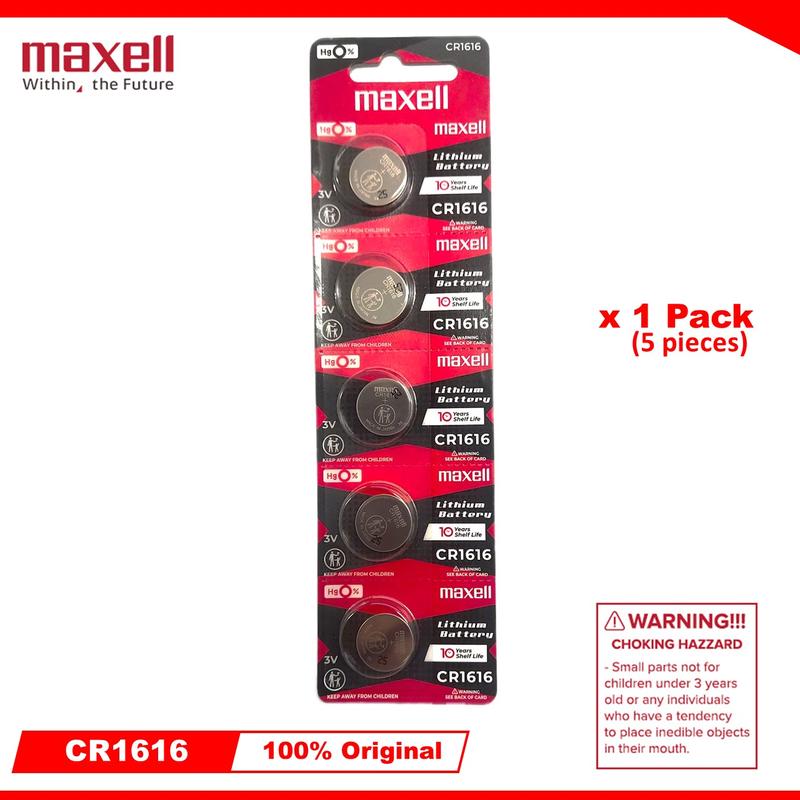 Maxell CR1616 Lithium 3V Button Cell Pack of 5 - TikTok Shop Philippines