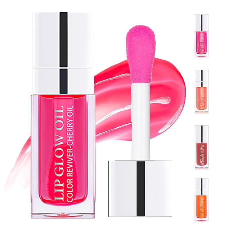 Hydrating Lip Glow Oil, Plumping Lip Gloss, No-Sticky Transparent ...