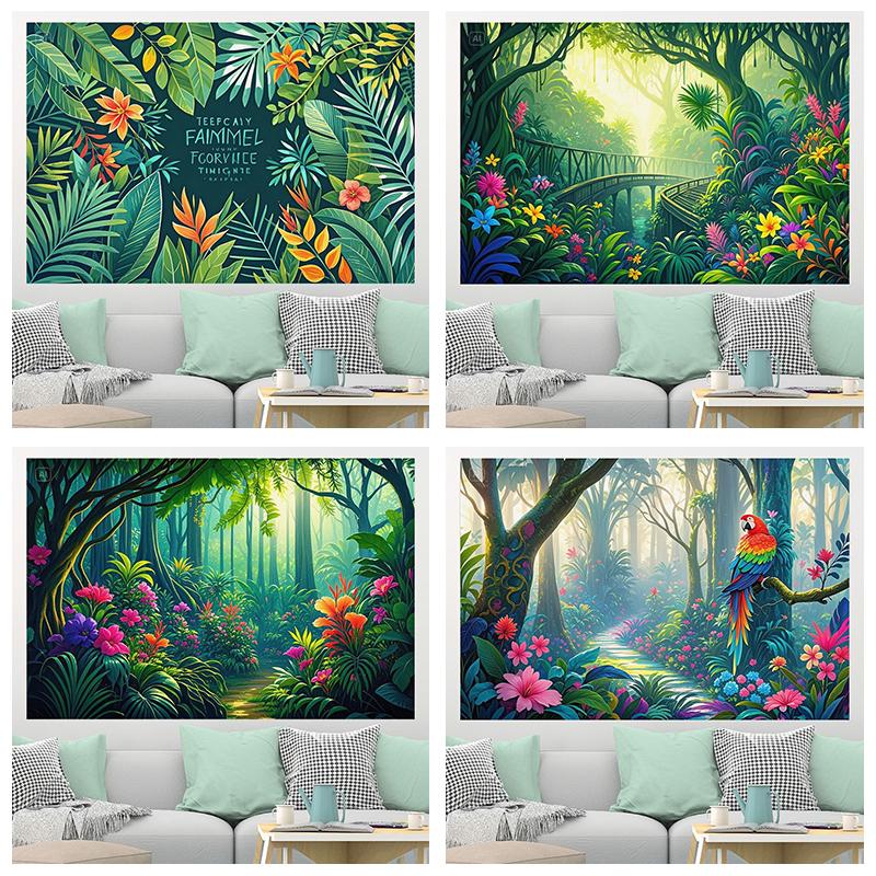 Tropical Rainforest Jungle Scenery Room, bedroom, living roo - TikTok ...