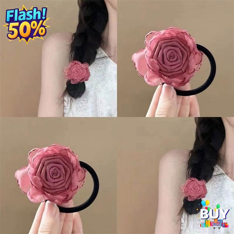Ikat Rambut Mawar, Tali Rambut Bunga, Ikat Rambut Retro Perancis ...