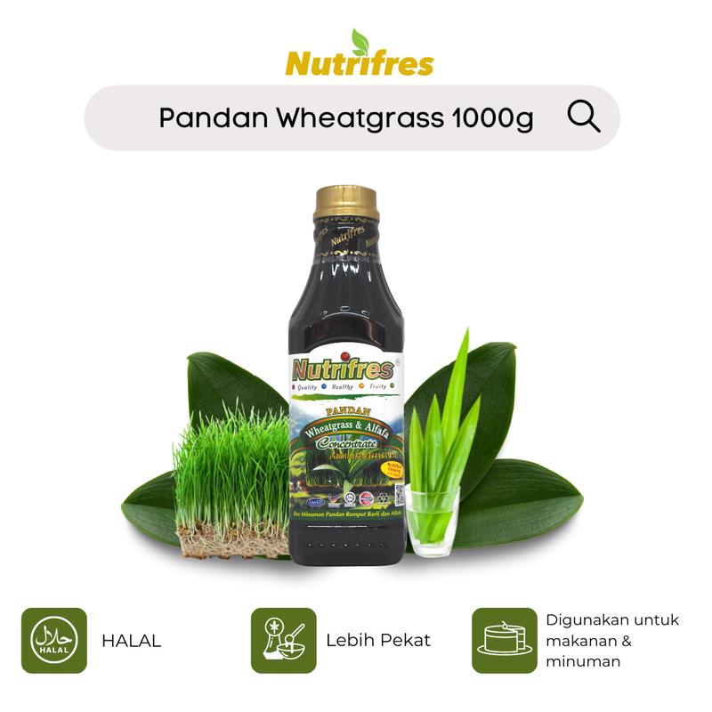Nutrifres Pandan Wheatgrass Fruit Juice Concentrate/Cordial 1,000g ...