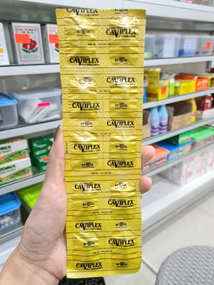 Jual CAVIPLEX ISI 10 KAPLET MULTIVITAMIN DAN MINERAL MENJAGA DAYA TAHAN ...