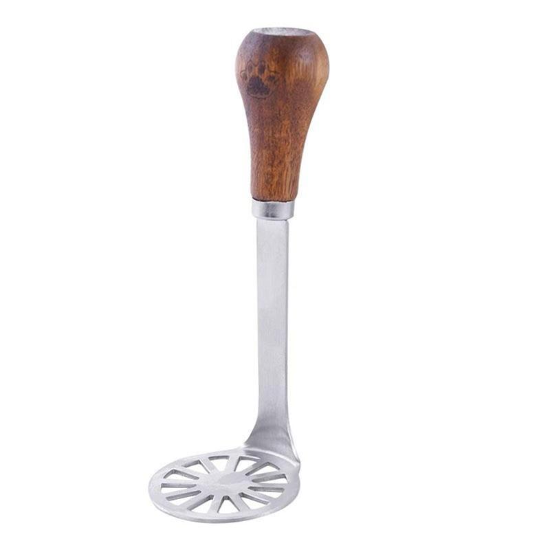 1pc Mini potato masher stainless steel wooden handle butter cheese ...