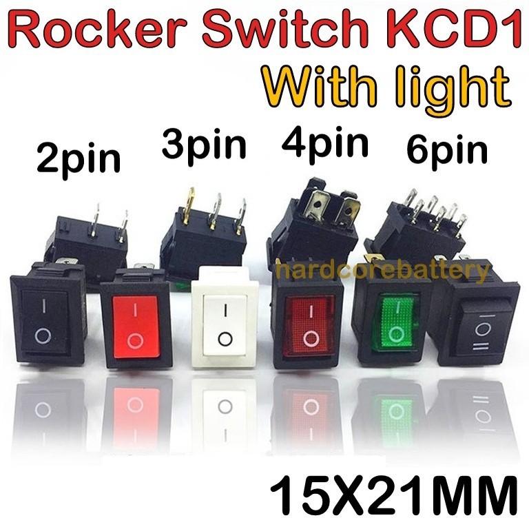 15*21mm 2 3 4 6 Pin Rocker Switch KCD1 Power ON/OFF ON/OFF/O - TikTok ...
