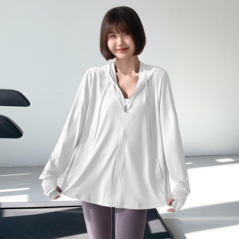40-150kg Plus Size Ice Silk Sun Protection Jacket for Women Summer New Loose Fit Hooded UV ...