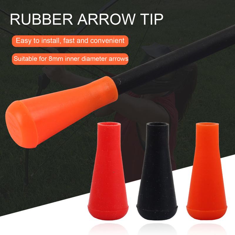 Xi.Q-3Pcs Rubber Arrow Tip Tear-resistant Soft Arrowheads Durable ...