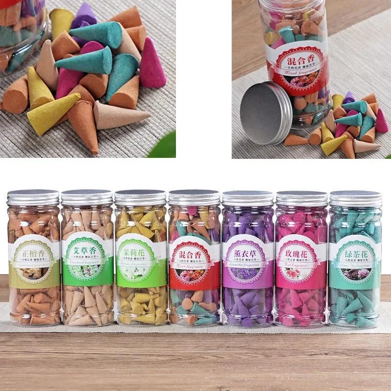 100 Pcs Backflow Incense Cones Flavor Natural Cone Incense Floral ...