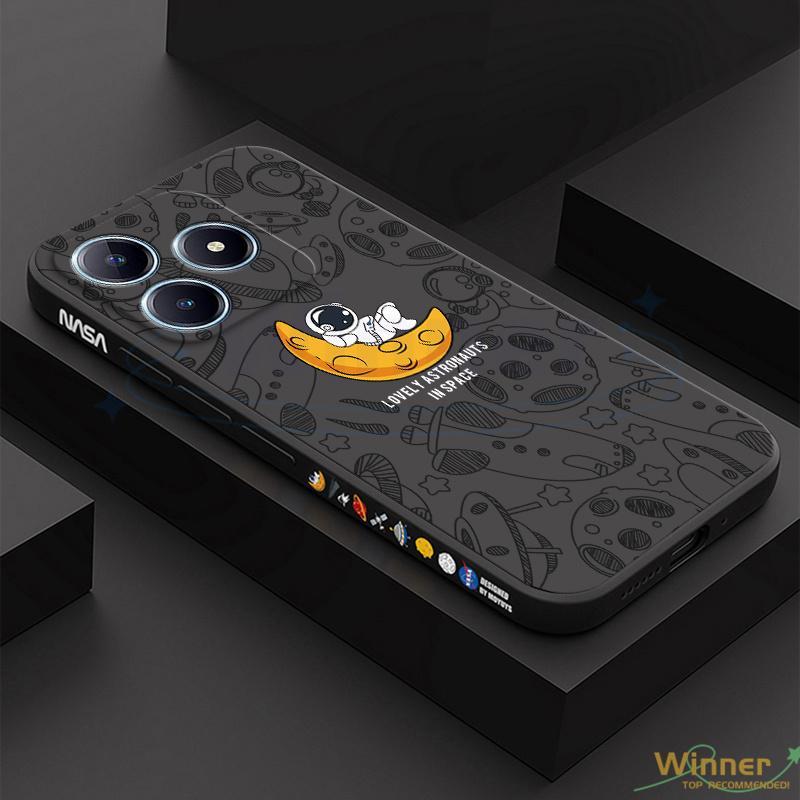 For Realme C63 C61 Casing Siri Angkasa, Tema NASA, Cangkang Lembut ...