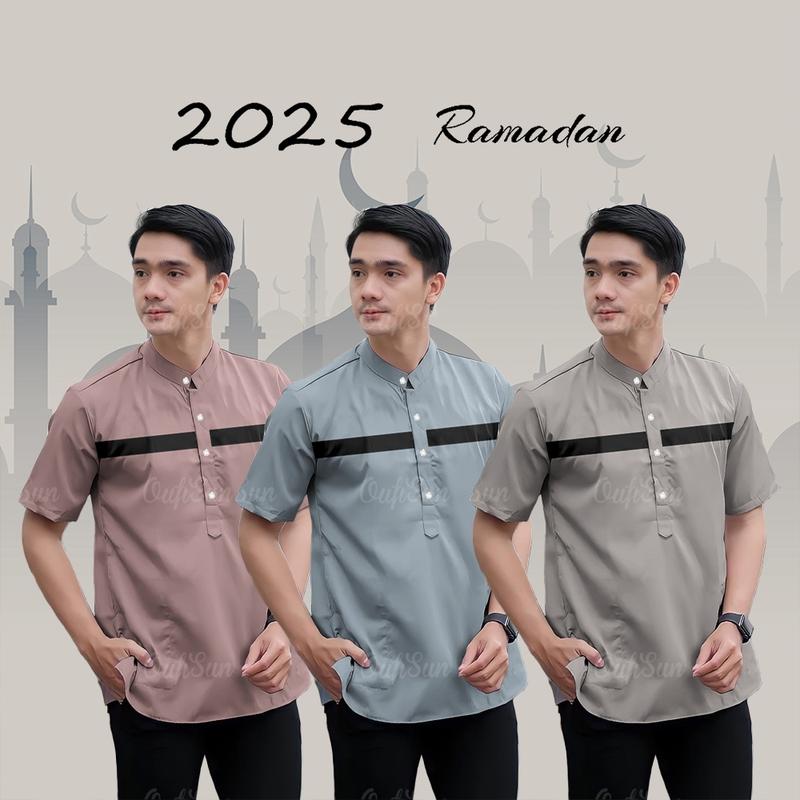 Baju Koko Kurta, Baju Raya, Baju Raya 2025, Gaya Malaysia Moden, - TikTok Shop Malaysia