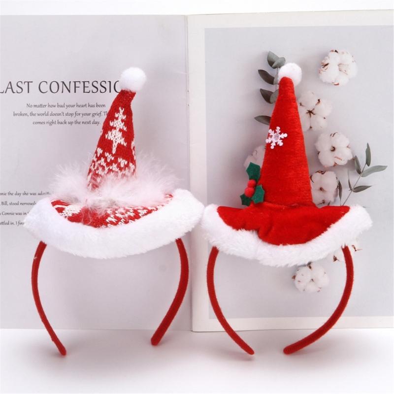 Christmas Santa Hat Headband Christmas Hat Headband Christmas Headwear ...