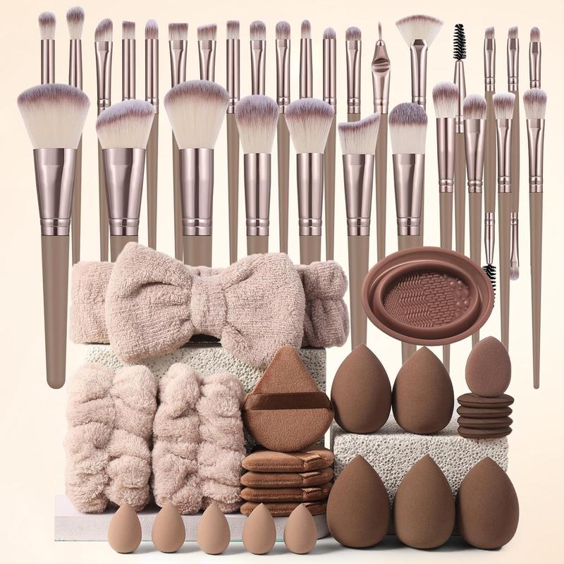 Professional Makeup Tool Set, 54pcs/set Cosmetic Brush & Sponge & Puff ...