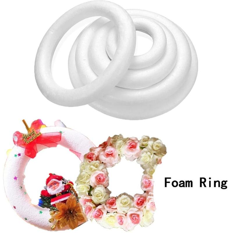 somna 1Pcs Durable White Foam Ring Round Polystyrene DIY Handmade ...