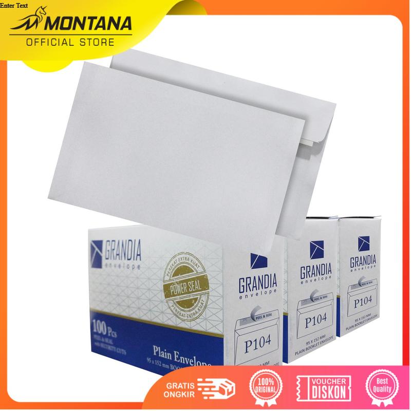 MONTANA Grandia Amplop Putih 104 95 x 152 mm 1 Box Plain Envelope ...