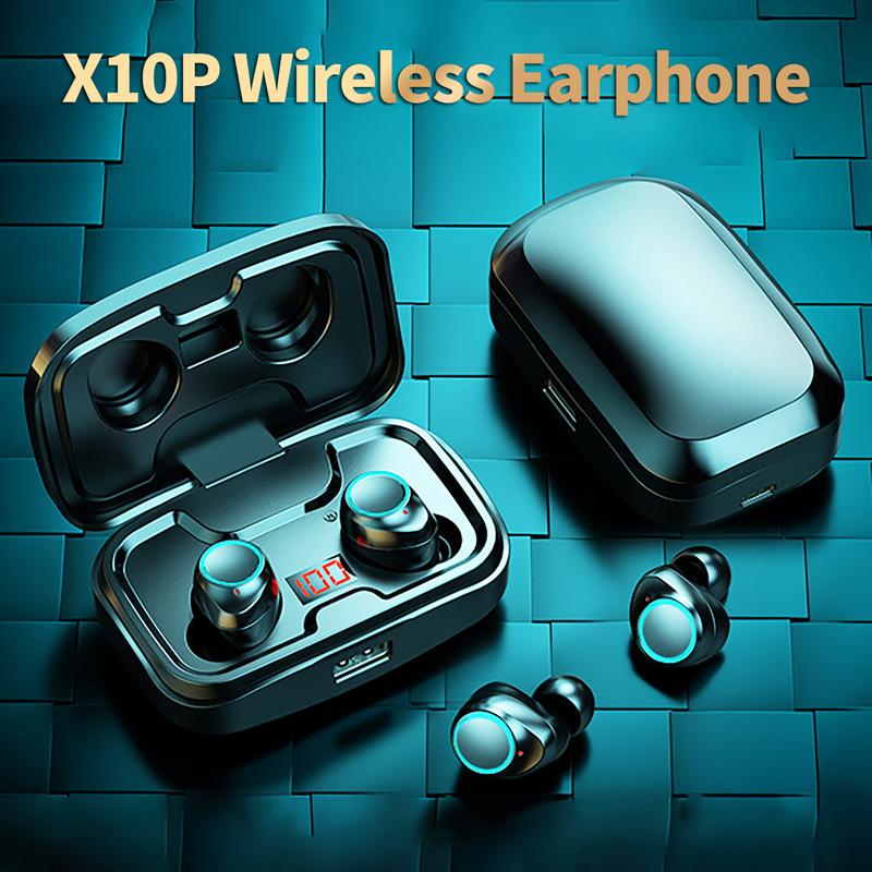 X10P หูฟังไร้สายพร้อมไมโครโฟน จอแสดงผลดิจิตอล LED การเชื่อมต่อที่เสถียร ...