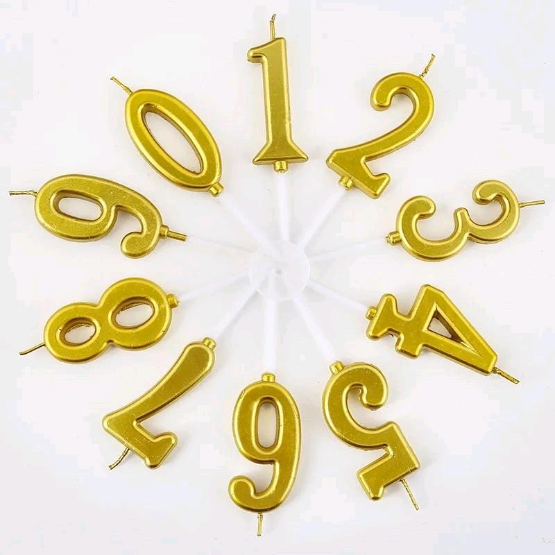 Lilin Angka Kecil Gold & Silver / Birthday Cake Candle - Shop | Tokopedia