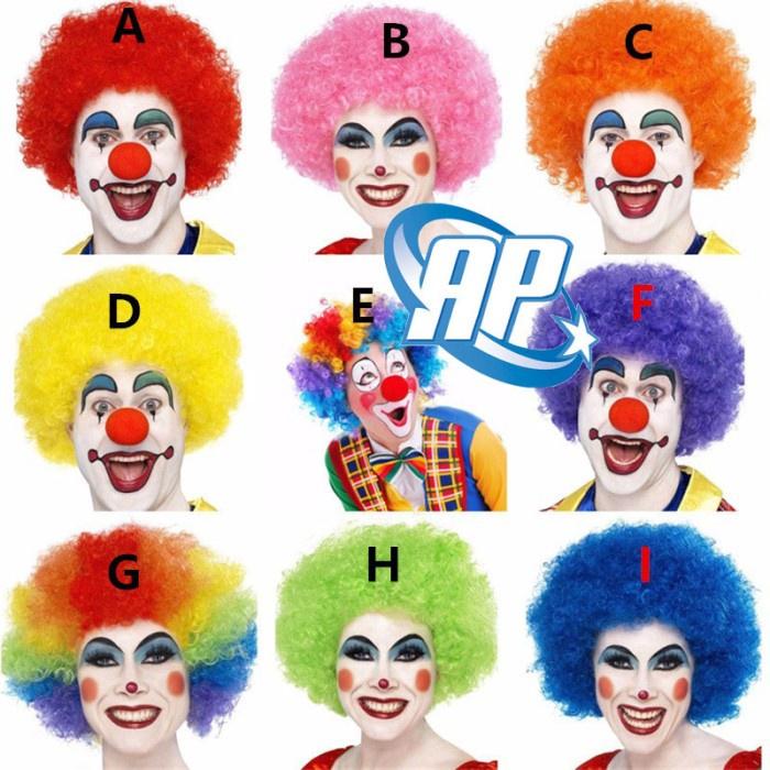 Wig biru tua/ wig kribo/ Wig Badut / Wig Cosplay/ Rambut Palsu - Shop ...