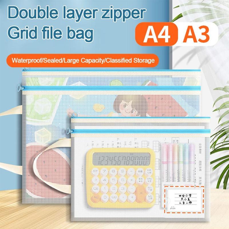 Beg Dokumen, Mudah Alih, Saiz A3 / A4, Kalis Air, Penutupan Zip ...