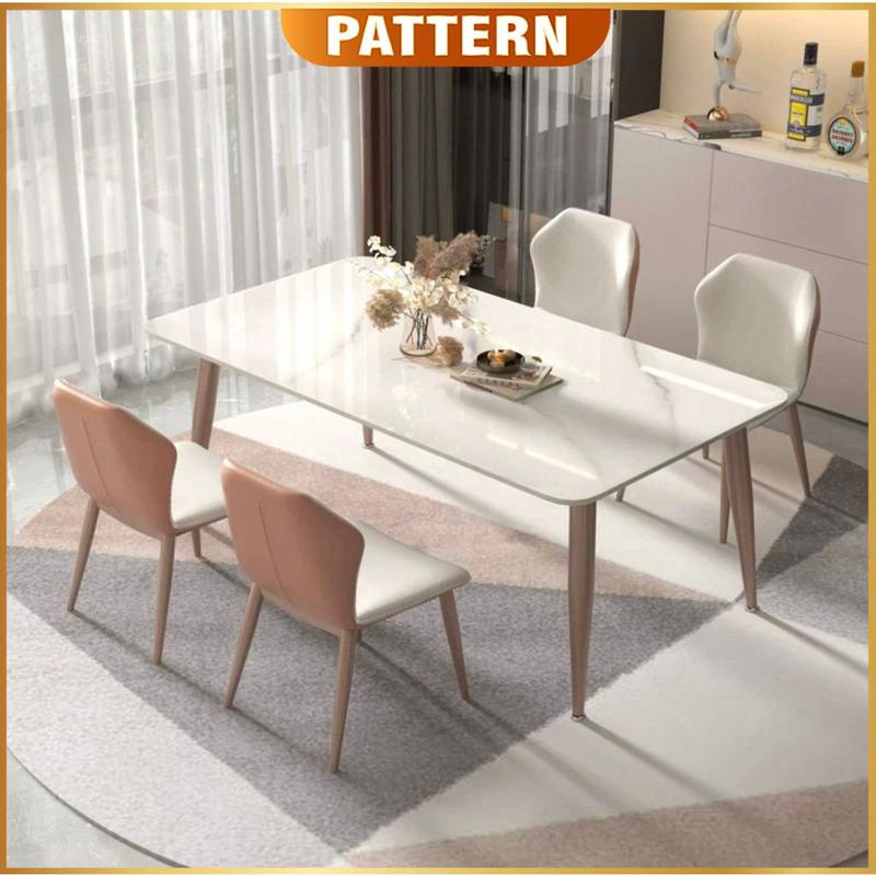 PATTERN Marble Design Ceramic Dining Table Dining Chair 1+4 - TikTok ...