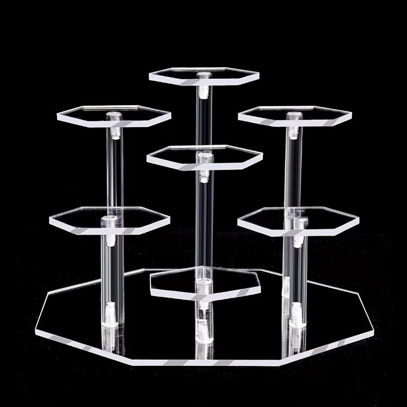 Octagonal 3/4/7 Tier Classic Acrylic Display Stand - 1pc Mini Figure ...