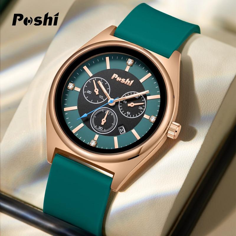 Jam Tangan Wanita Getah, Fesyen POSHI Watches , Kalis Air, Kasual ...