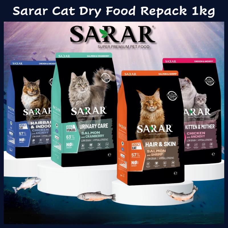 Sarar Cat Dry Food Repack 1kg Hair Skin Urinary Adult Kitten - TikTok ...