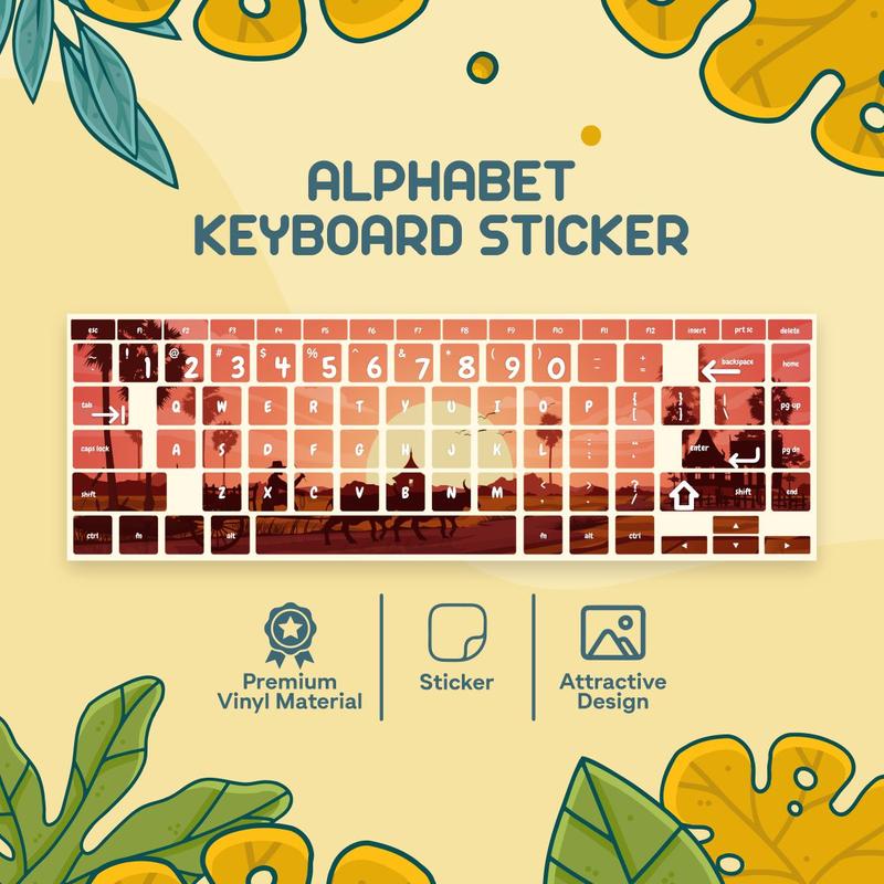 Ghif Stiker Sticker English Keyboard Full Premium vinyl PC Komputer ...