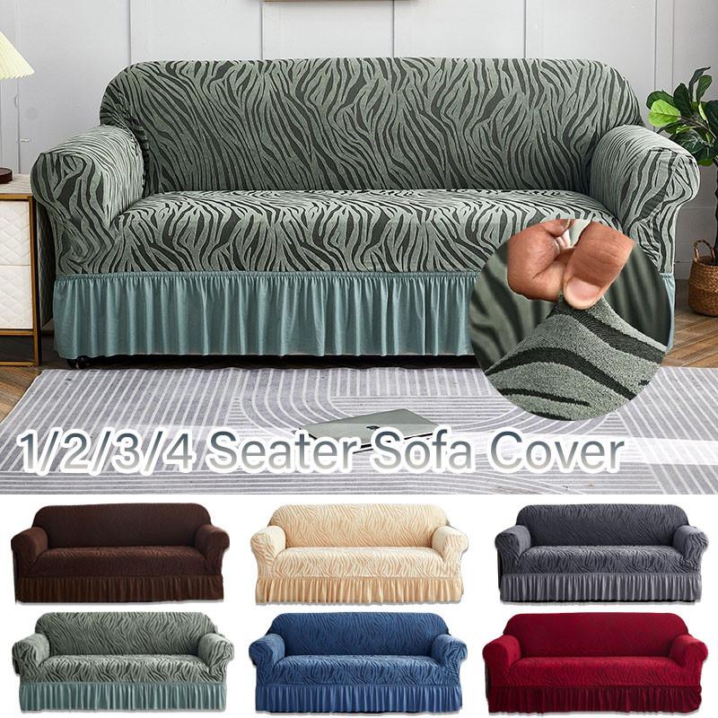 BHQ-1/2/3/4 Seat Set Sofa Skirt Kationik Tebal Single Double - TikTok ...