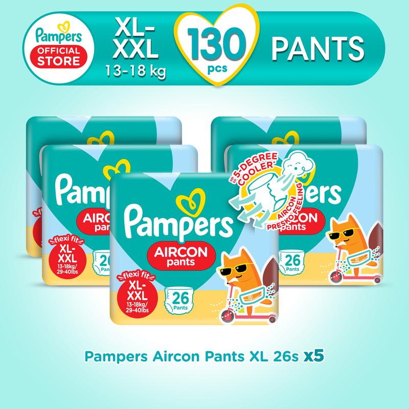 Pampers Aircon Pants Diapers XL 26s x 5 packs (130 pcs) - TikTok Shop ...