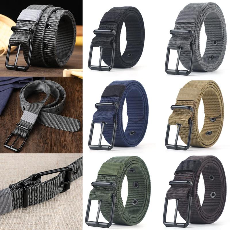 New Porous Durable Pin Buckle Belt Canvas Belts for Men Fashion ...