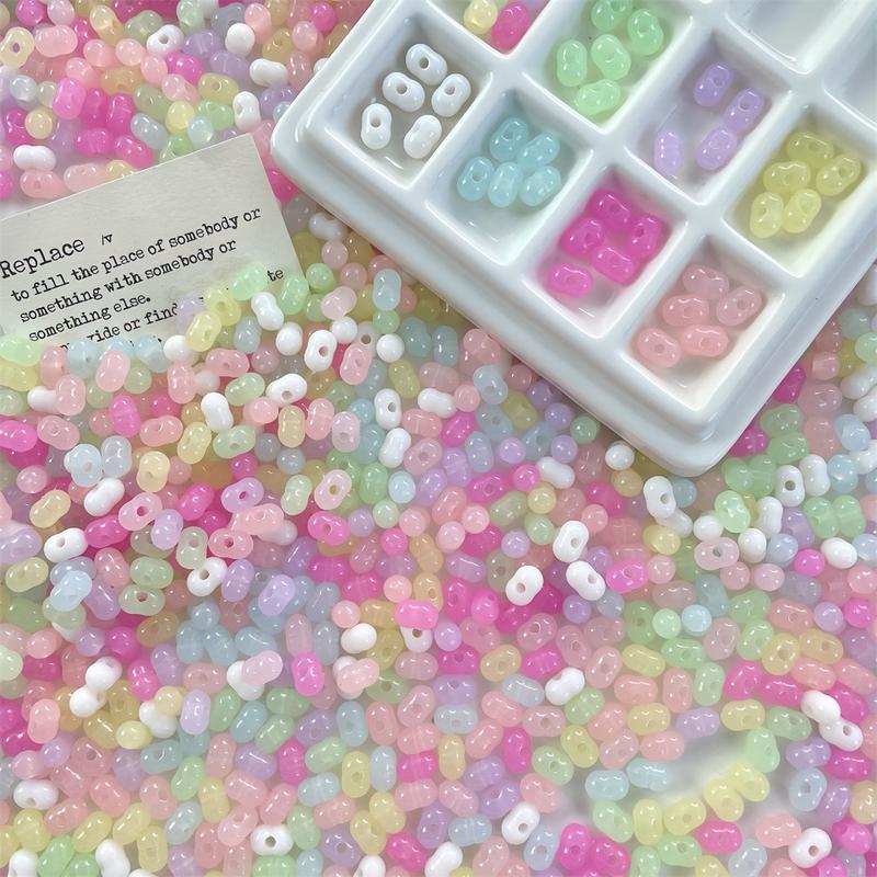 Acrylic 4*8 Jelly Peanut Beads String Beads Loose Beads DIY Handmade ...