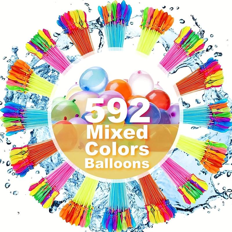 Random Color Quick Injection Water Balloon, 592pcs/111pcs Colorful ...