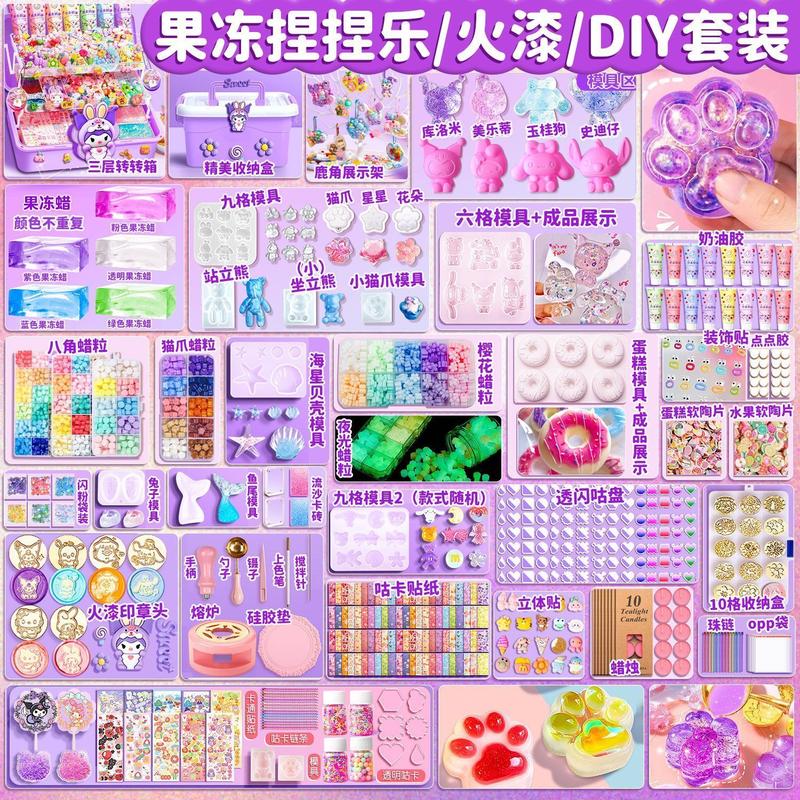 Set Bahan Lilin Cat Api, Lilin Jeli, Mencubit Muzik, untuk Kanak-kanak - TikTok Shop Malaysia